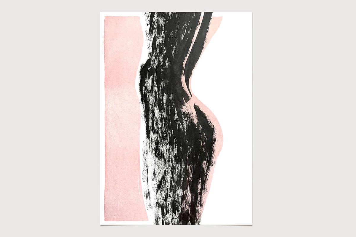 Woman Standing Shadow — Lithograph 1 by Frédéric Forest – Grammatical-Paris